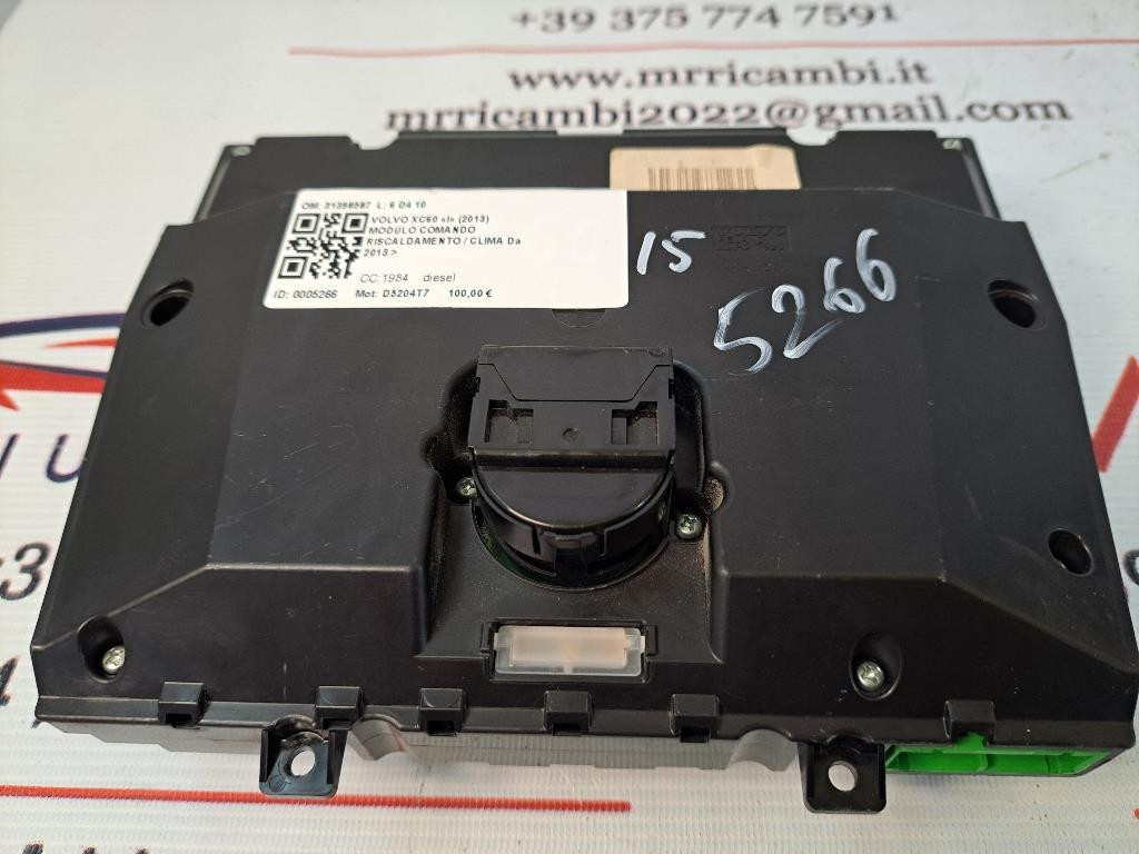 COMANDI CLIMA VOLVO XC60 1° Serie 31398587 (08>)