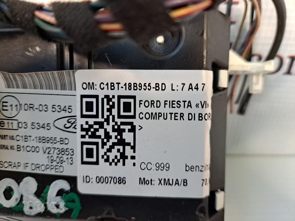 COMPUTER DI BORDO FORD Fiesta 6° Serie Restyling C1BT-18B955-BD (13>)