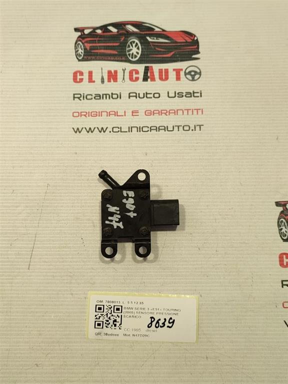 SENSORE DI PRESSIONE BMW Serie 3 E91 Touring 7808013 N47D20C diesel ...