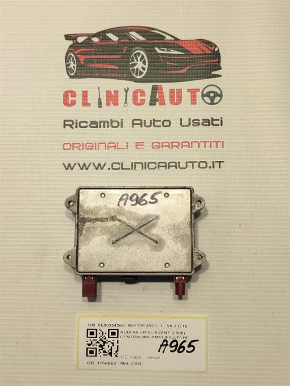AMPLIFICATORE AUTORADIO AUDI A6 Avant Serie C6 (4F5) 8E0035456C 8E0 035 ...