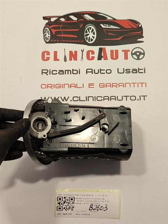BOCCHETTA ARIA CRUSCOTTO DX MERCEDES ML W164 3° Serie A1648302154 ...