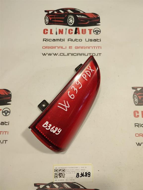 STOP FANALE POSTERIORE DESTRO MERCEDES Vito W639 2° Serie A6398200664 ...
