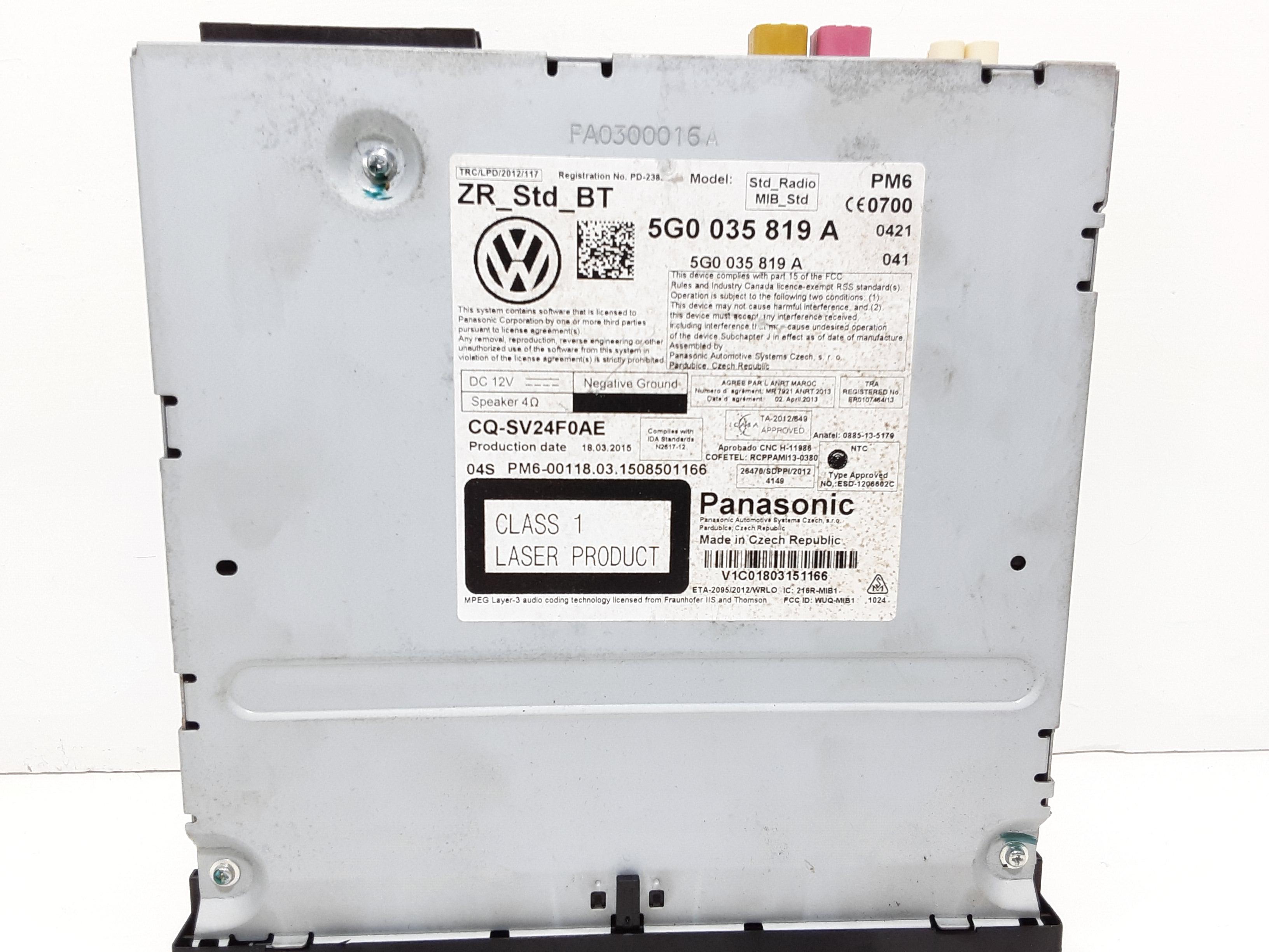 SISTEMA DI NAVIGAZIONE VOLKSWAGEN Golf 7 Berlina 5G0035819A (12>)