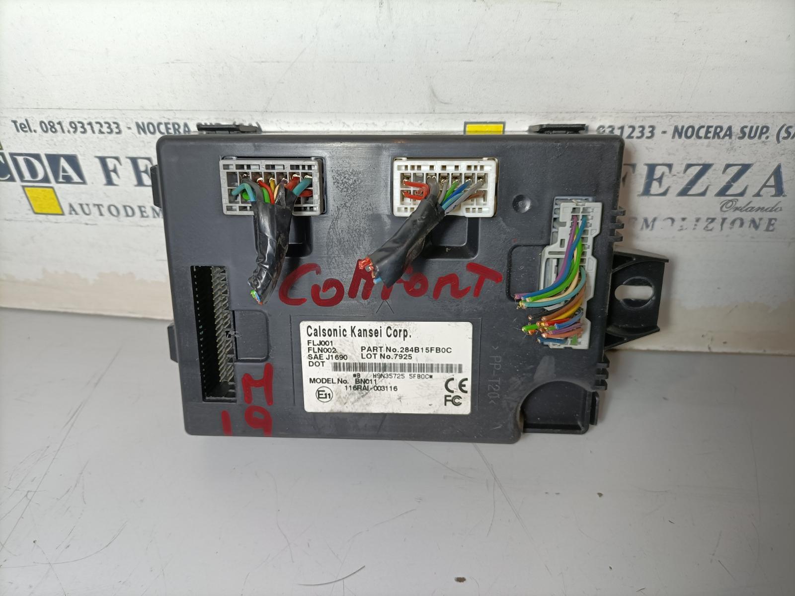 CENTRALINA COMFORT NISSAN Micra Serie 284B15FB0C Diesel 1500 (17>>)