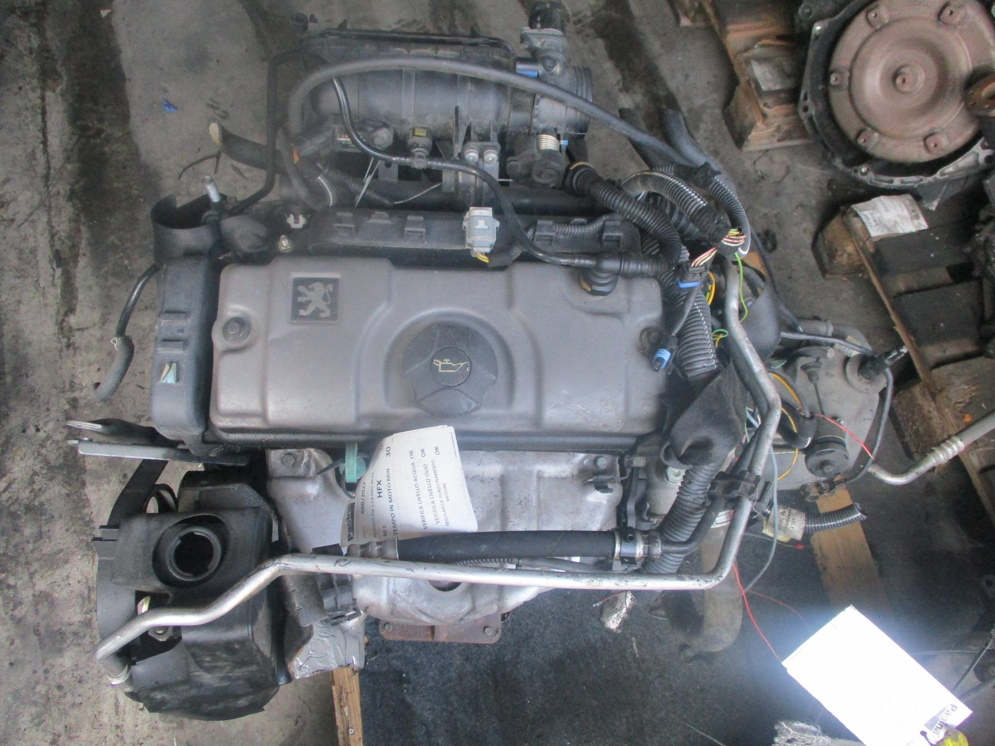 MOTORE COMPLETO PEUGEOT 206 1° Serie HFX HFX (TU1JP), HFZ (TU1JP) Benzina 1100 (98>03)