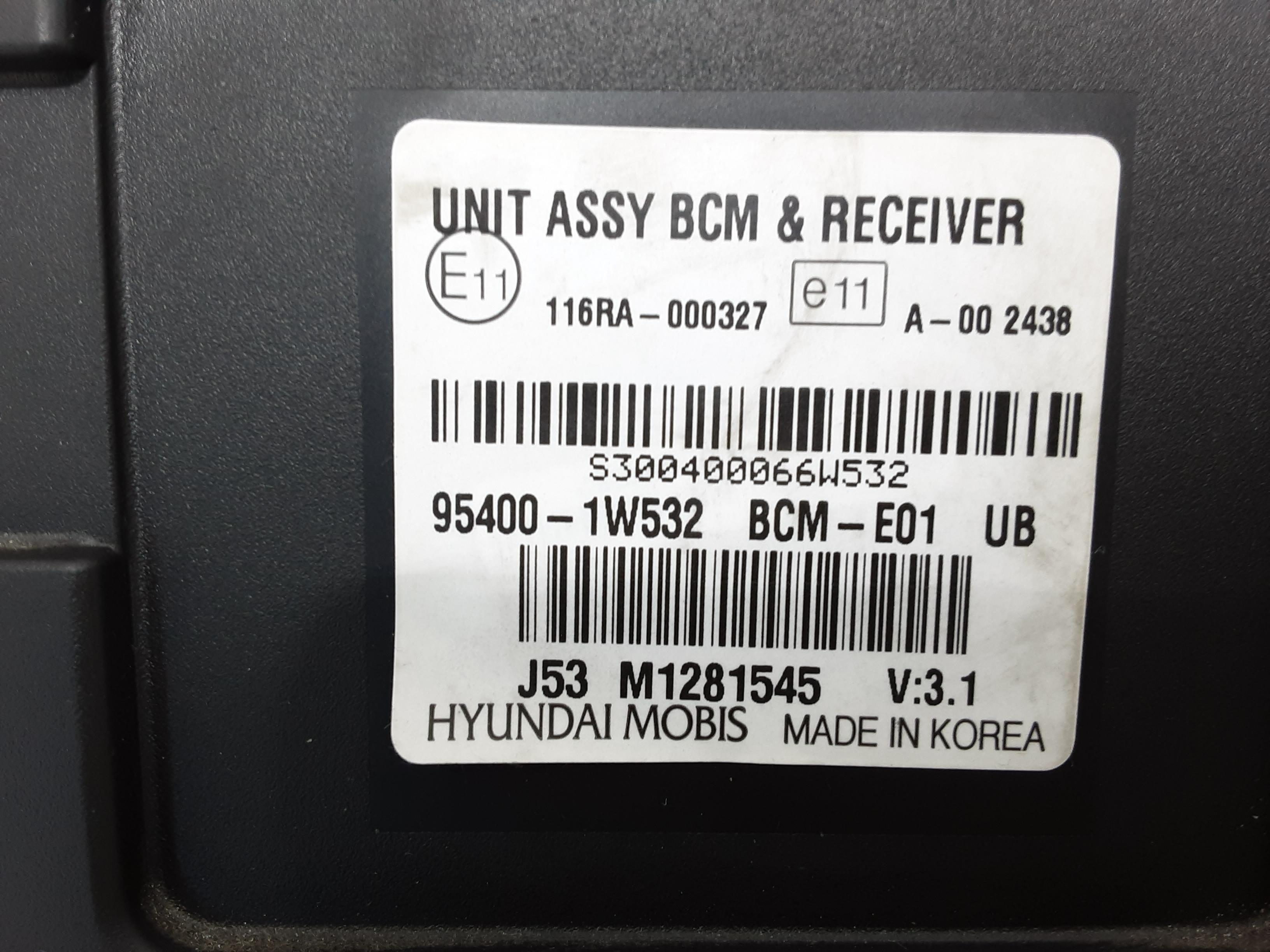 CENTRALINA BCM KIA Rio 4° Serie 954001W532 D3FA Diesel 1100 (11>)