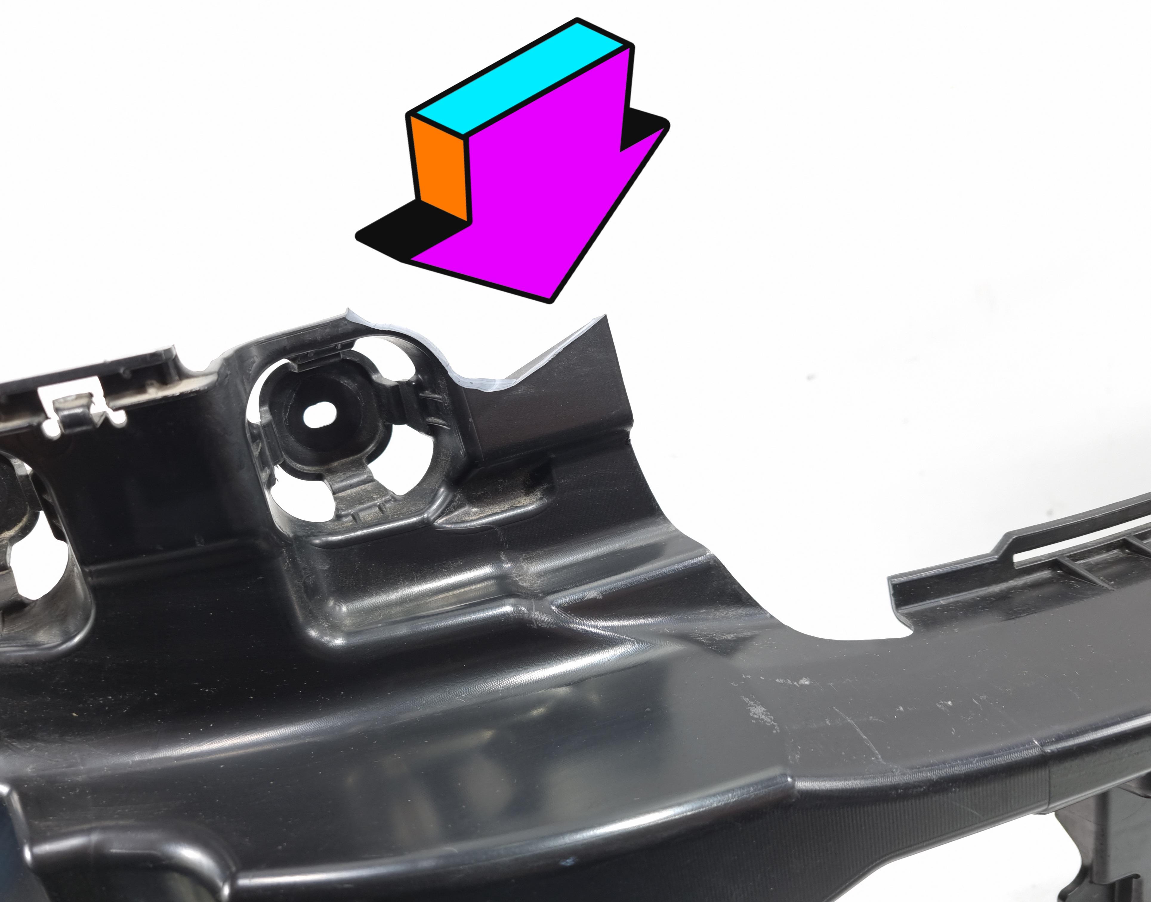 GUIDA PARAURTI POSTERIORE SX MINI Countryman Serie (F60) 51127389357 (16>)