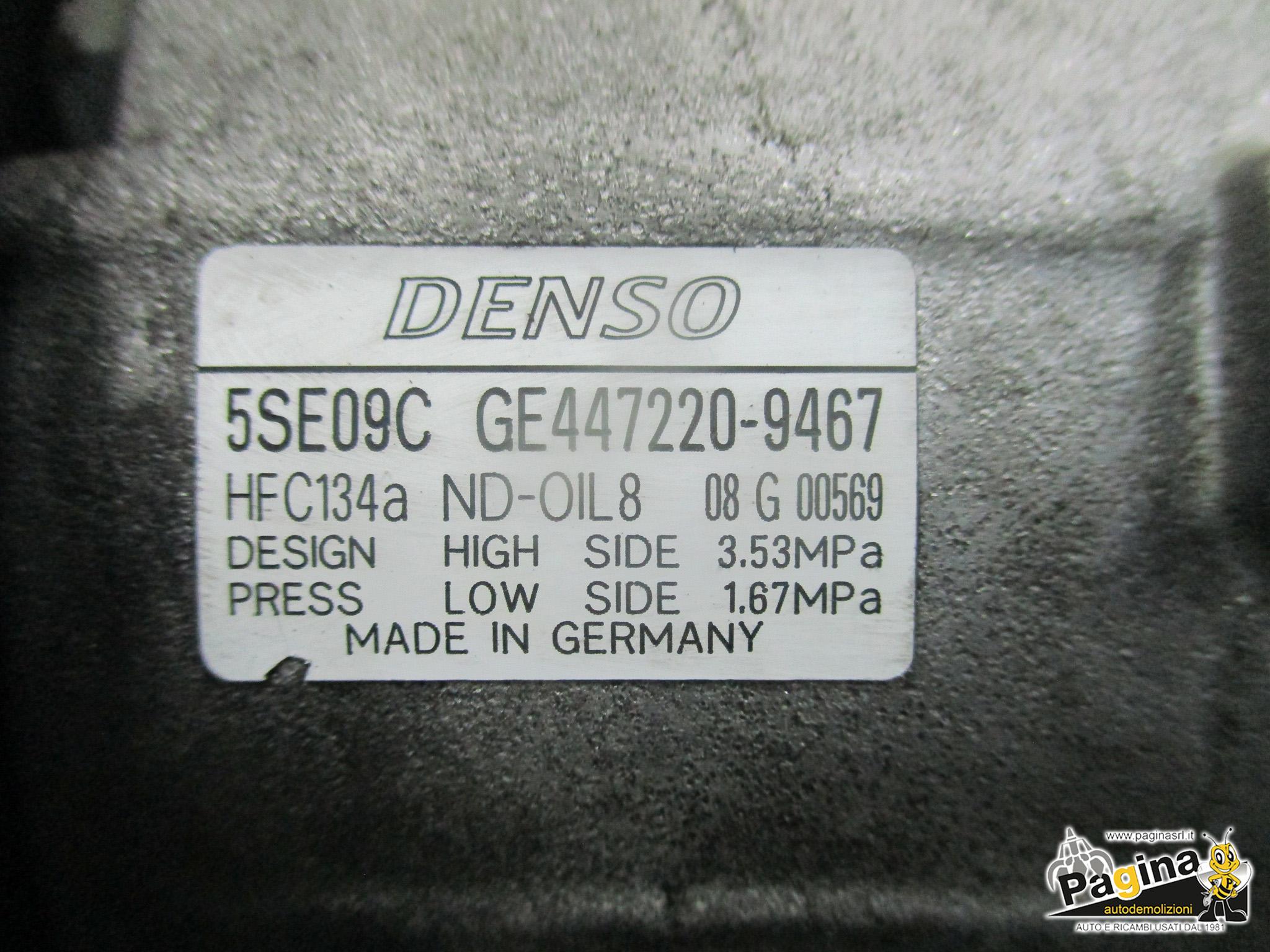COMPRESSORE A/C TOYOTA Yaris Serie GE447220-9467 1SZFE Benzina 1000 (03>05)