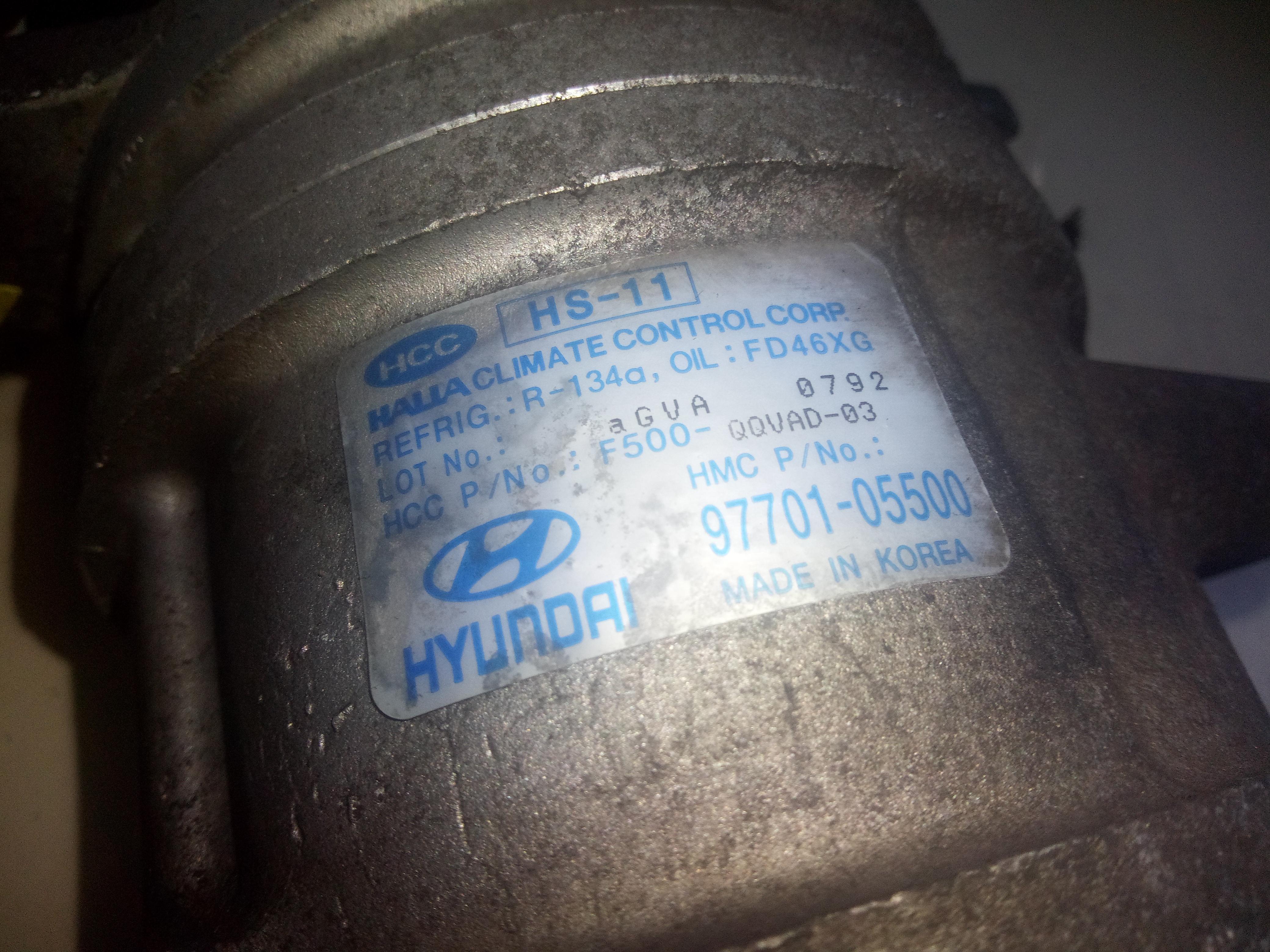 COMPRESSORE A/C HYUNDAI Atos Prime 97701-05500 G4HG Benzina 1100 (99>03)