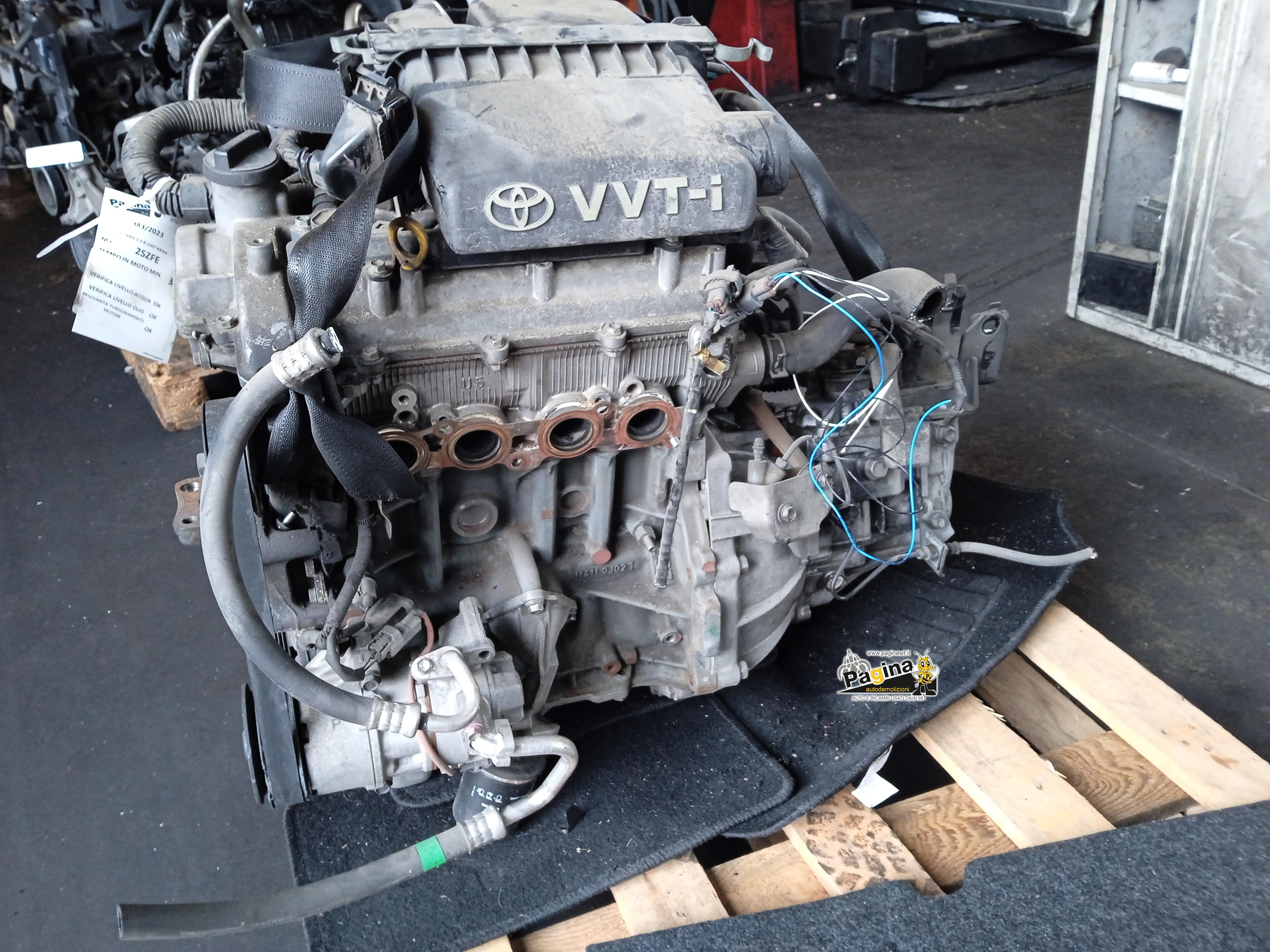MOTORE COMPLETO TOYOTA Yaris Serie 2SZFE 2SZ-FE Benzina 1300 (05>08)