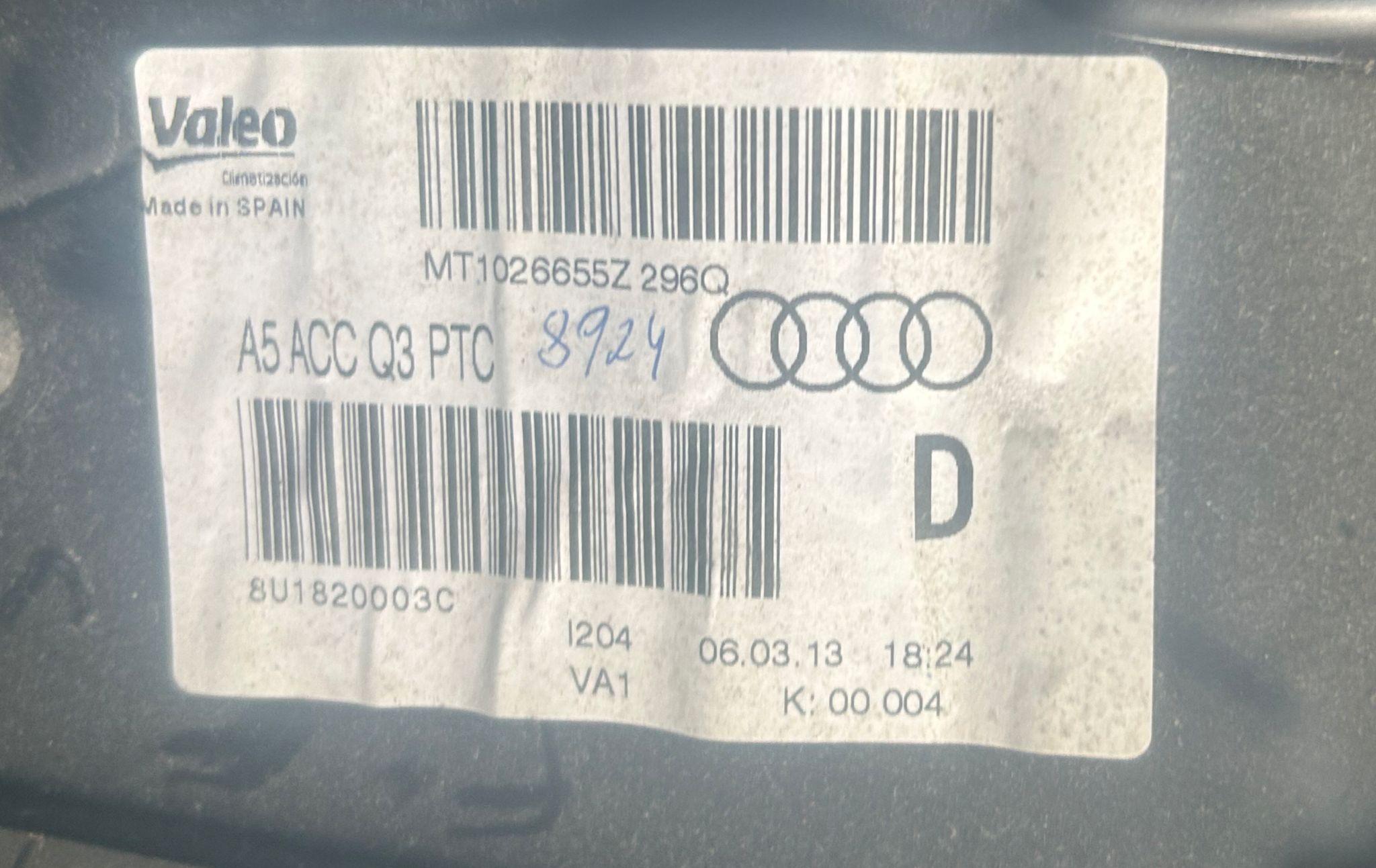 GRUPPO STUFA AUDI Q3 Serie (8UB) A5 ACC Q3 PTC Diesel 2000 (11>14)