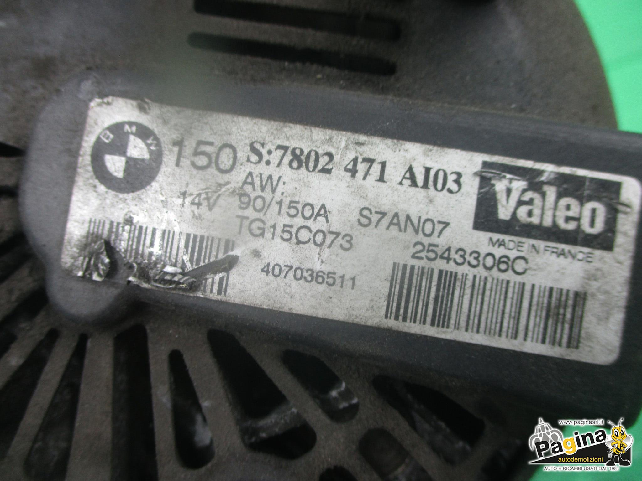 ALTERNATORE BMW Serie 3 E91 Touring 302/2024 M47 D20 (204D4), N47 D20 A ...