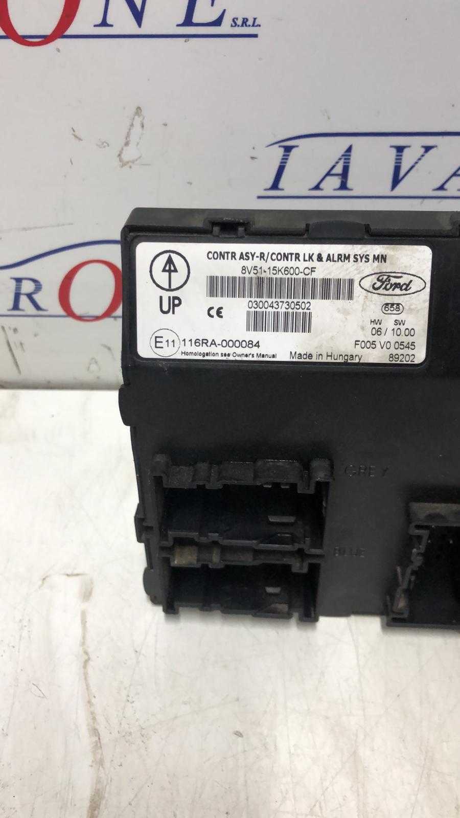 BODY COMPUTER FORD Fiesta 6° Serie Restyling 8V51-15K600-CF (13>)