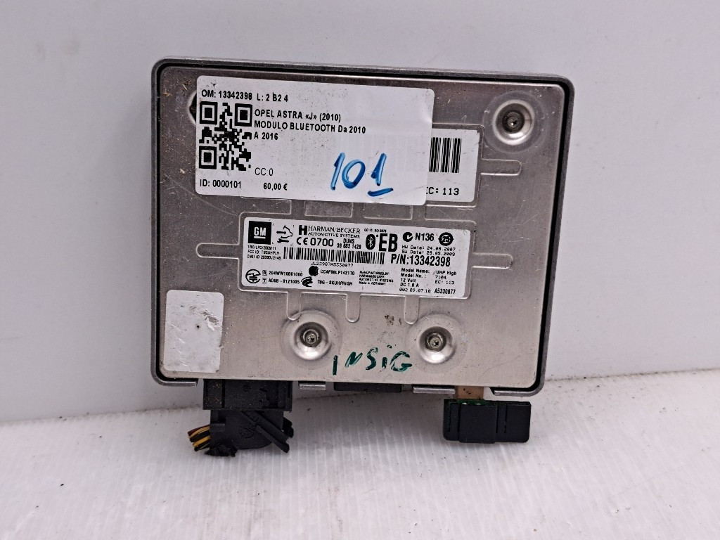 CENTRALINA BLUETOOTH TELEFONO OPEL Astra J 13342398 A13DTE (09>)